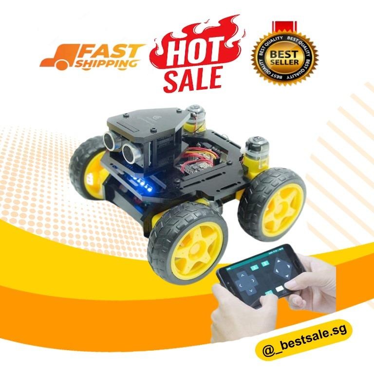 Adeept Awr A 4wd Smart Wifi Robot Car Kit Compatible With Arduino Uno R3 Line Tracking