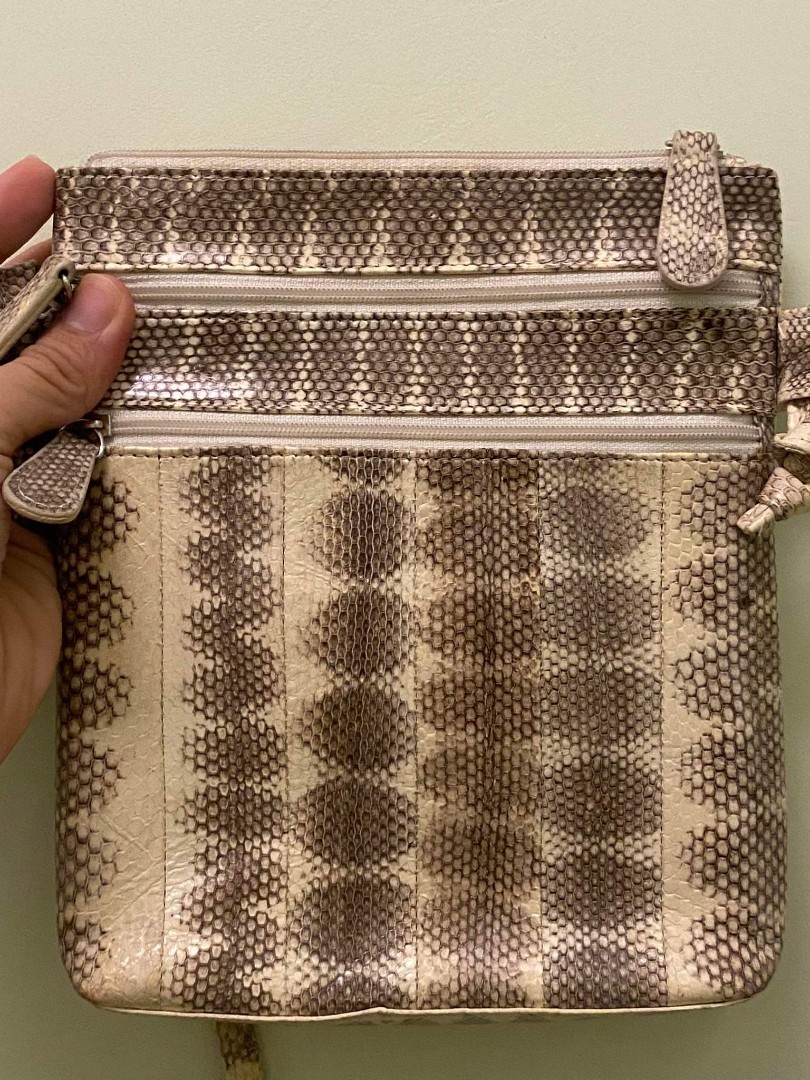 Real Snake Skin Cross-Body Bag, Luxury, Bags & Wallets on Carousell