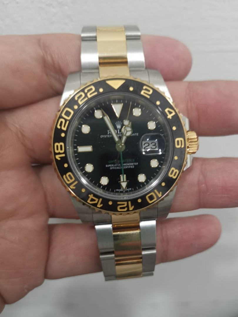 Rolex Half Gold GMT Master 2, Luxury, Watches on Carousell