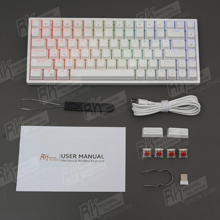 Royal Kludge RK61 RK71 RKG68 RK68 Plus RK871 RK84 RK87 RK100 Hotswap Wired Wireless Bluetooth ...