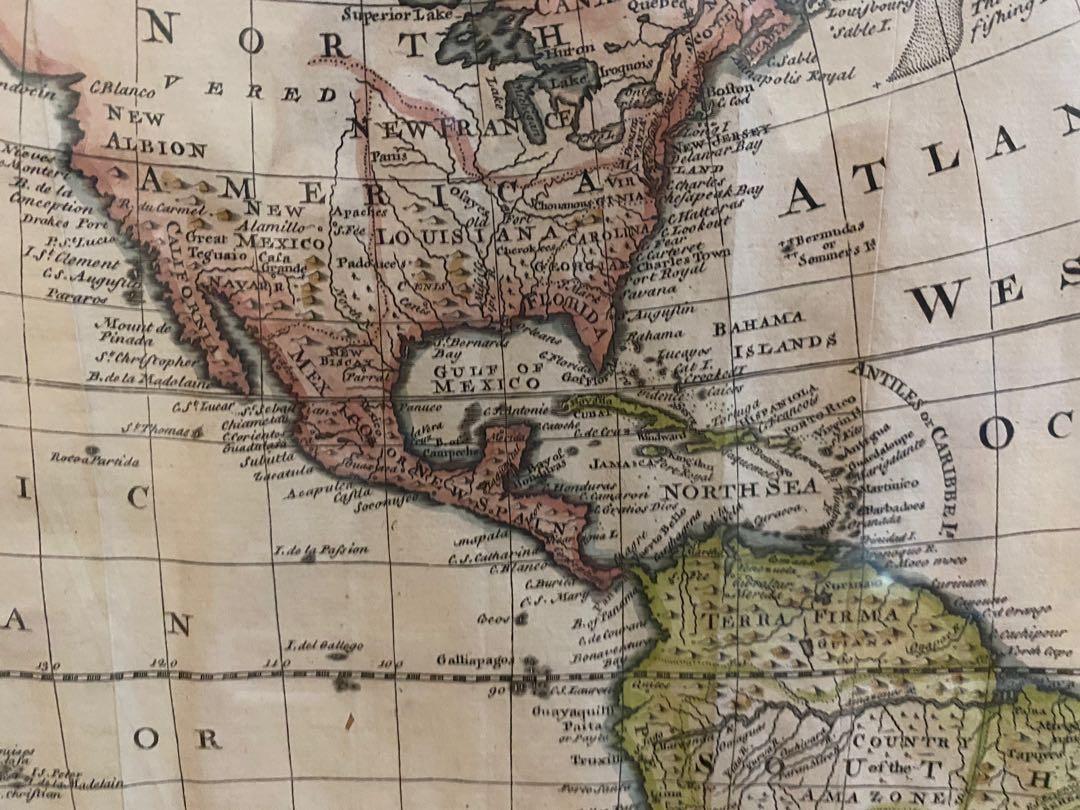 Unframed 1752 Map of America by Emanuel Bowen, Furniture & Home Living ...
