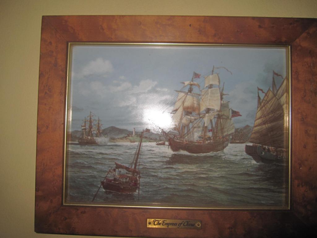 Vintage Thomas Wesley Freeman Nautical Ship Painting on Porcelain ...