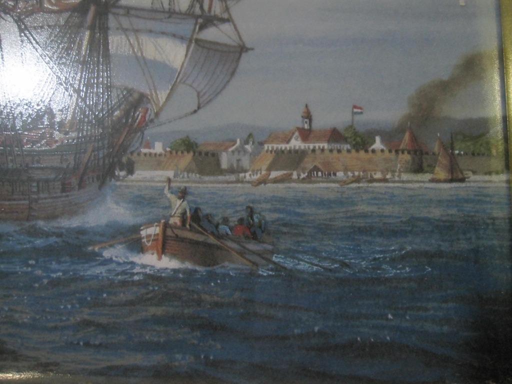 Vintage Thomas Wesley Freeman Nautical Ship Painting on Porcelain ...