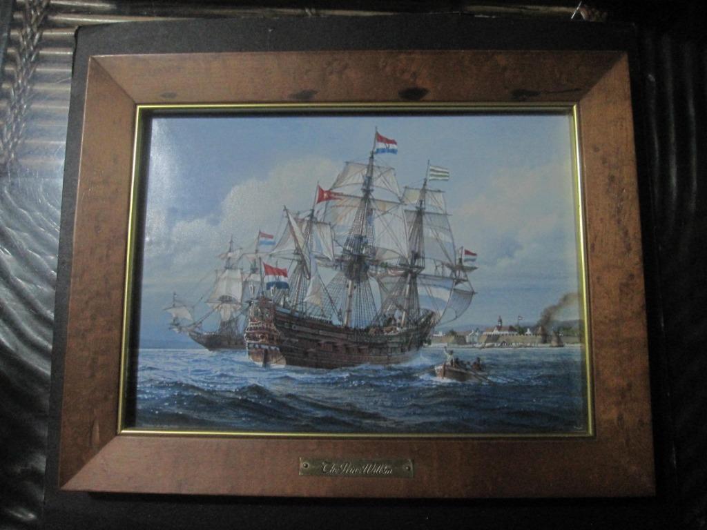 Vintage Thomas Wesley Freeman Nautical Ship Painting on Porcelain ...
