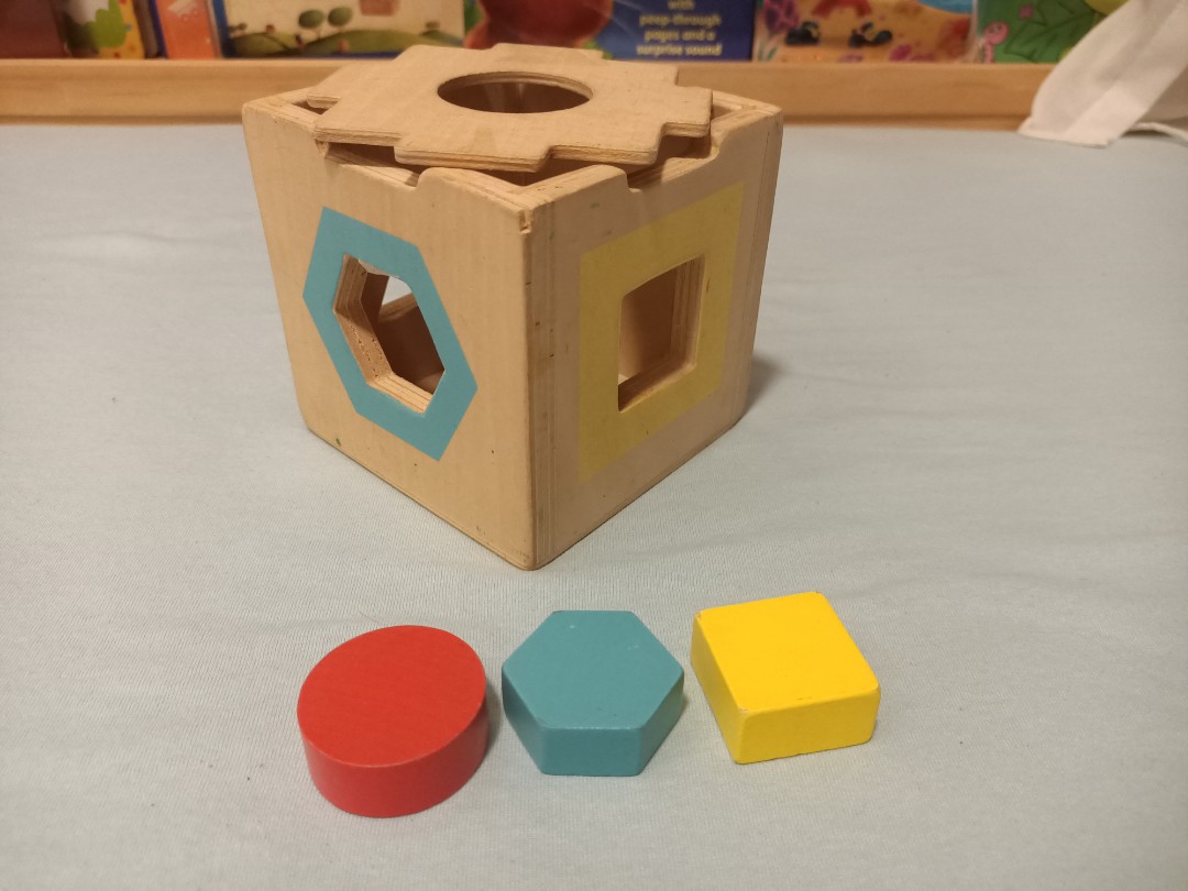 Wooden shape sorter, Babies & Kids, Infant Playtime on Carousell