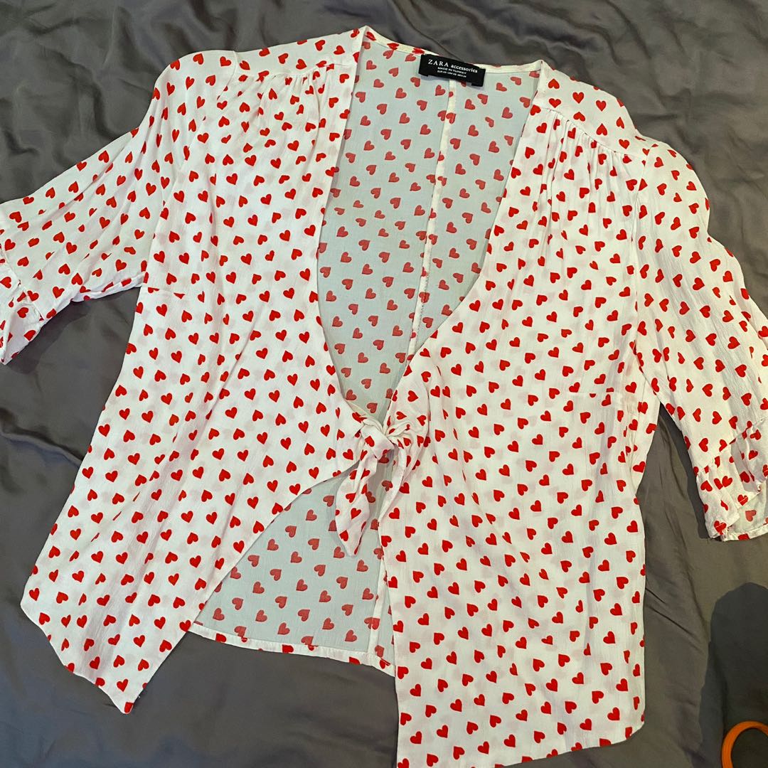 Zara Heart Top, Women's Fashion, Tops, Blouses on Carousell