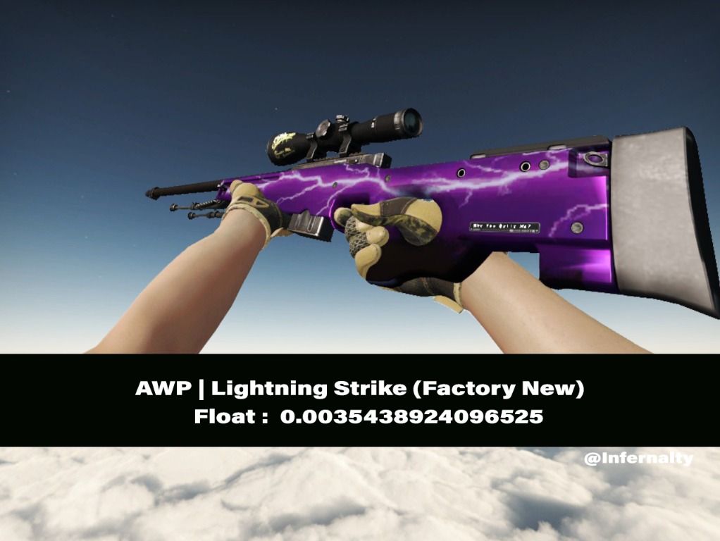 (0.003FV) AWP Lightning Strike FN CSGO SKINS KNIVES, Video Gaming, Gaming Accessories, In-Game ...