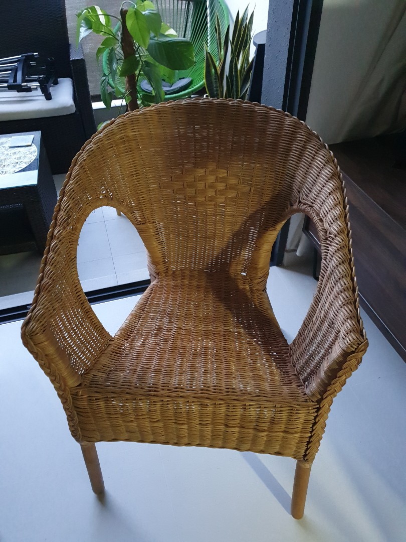 Agen Rattan Ikea chair, Furniture & Home Living, Furniture, Chairs on ...