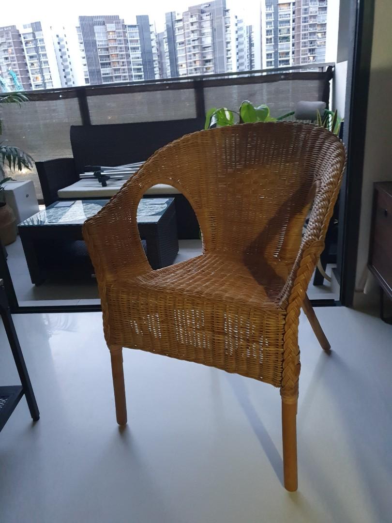 Agen Rattan Ikea chair, Furniture & Home Living, Furniture, Chairs on ...
