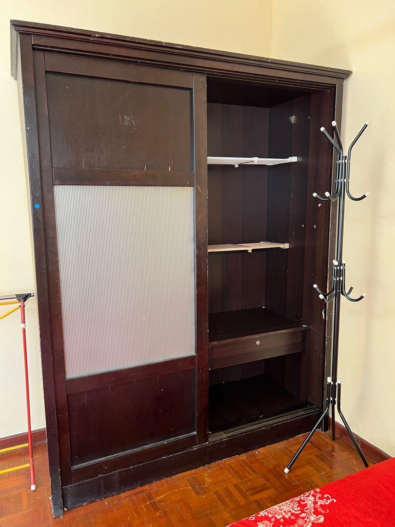 Almari Sliding Door Wardrobe Besar 6 Kaki, Furniture & Home Living ...