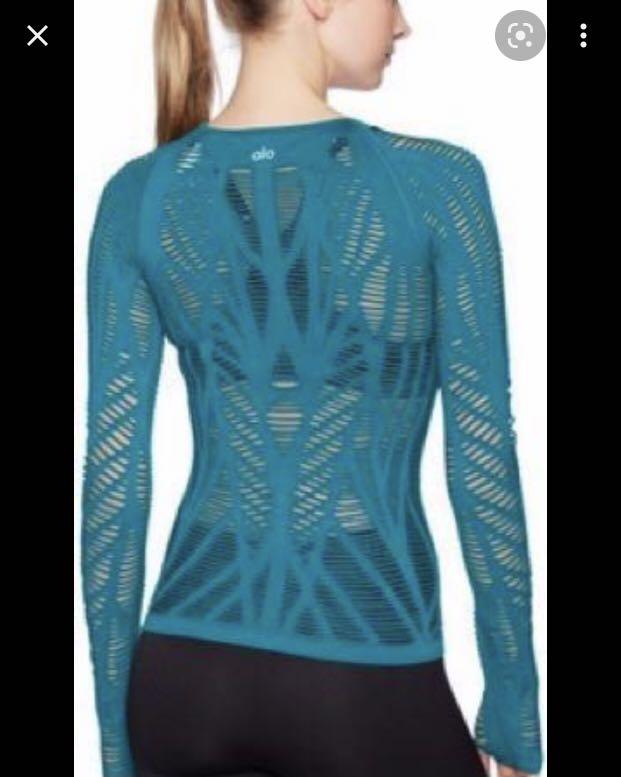 Alo Yoga Wanderer Long Sleeve Legion Blue Womens Fashion Activewear