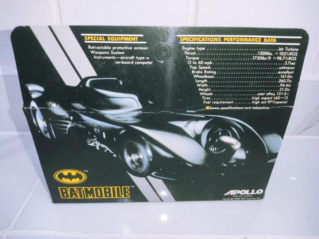 APOLLO - 1989 BATMAN BATMOBILE MICHAEL KEATON, Hobbies & Toys, Toys ...