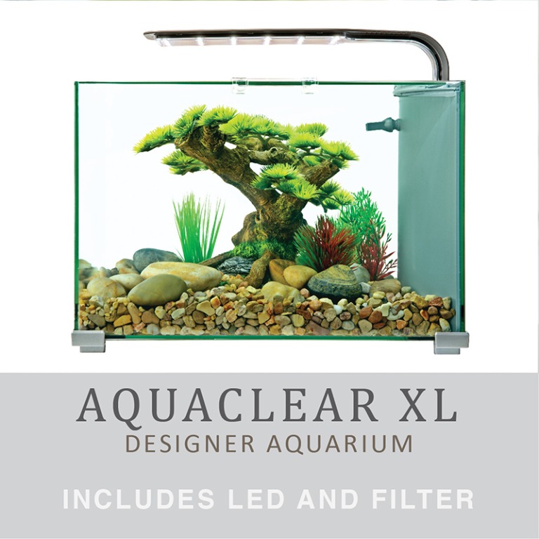 [Aquasyncro] Aquaclear XL Designer Aquarium Fish Tank (with LED Lights ...