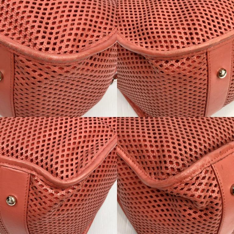 CHANEL LAMSKIN RED PERFORATED CHAIN NO.17 TATO BAG 227013960, Women's ...