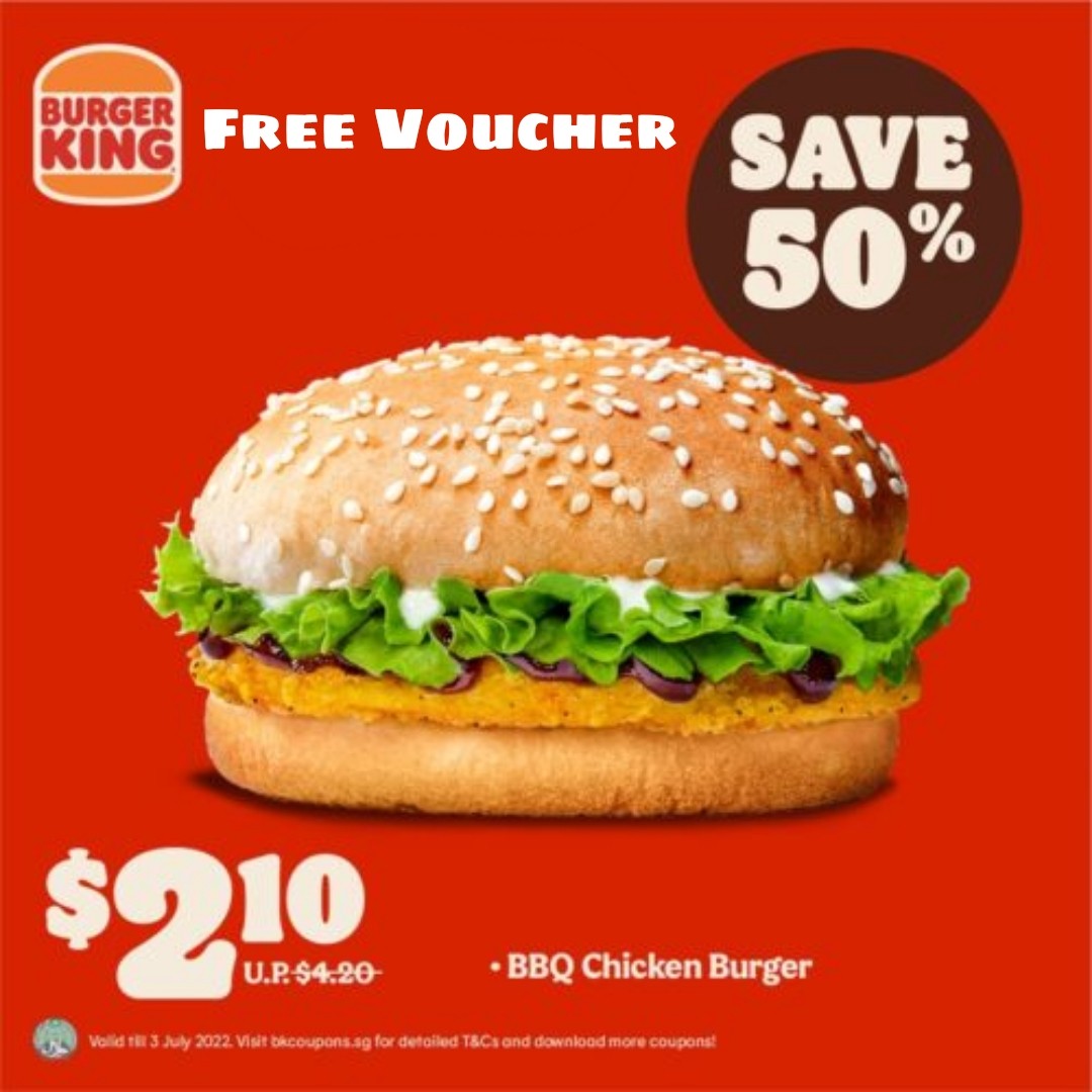Chicken Burger Voucher, Tickets & Vouchers, Vouchers on Carousell