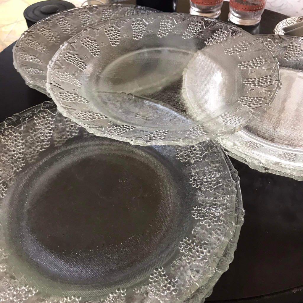 crystal dinner plates and saucer, Furniture & Home Living, Kitchenware ...