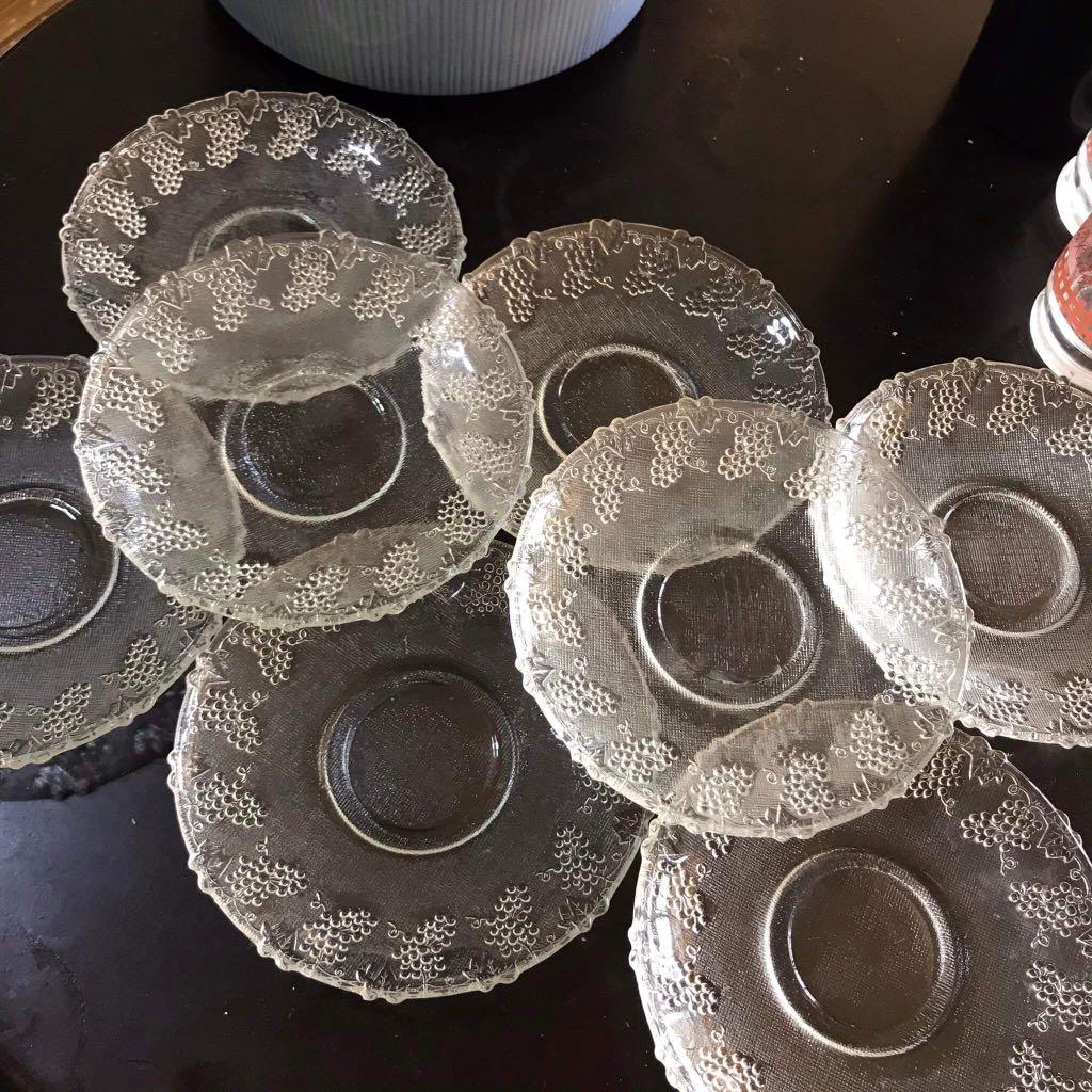 crystal dinner plates and saucer, Furniture & Home Living, Kitchenware ...