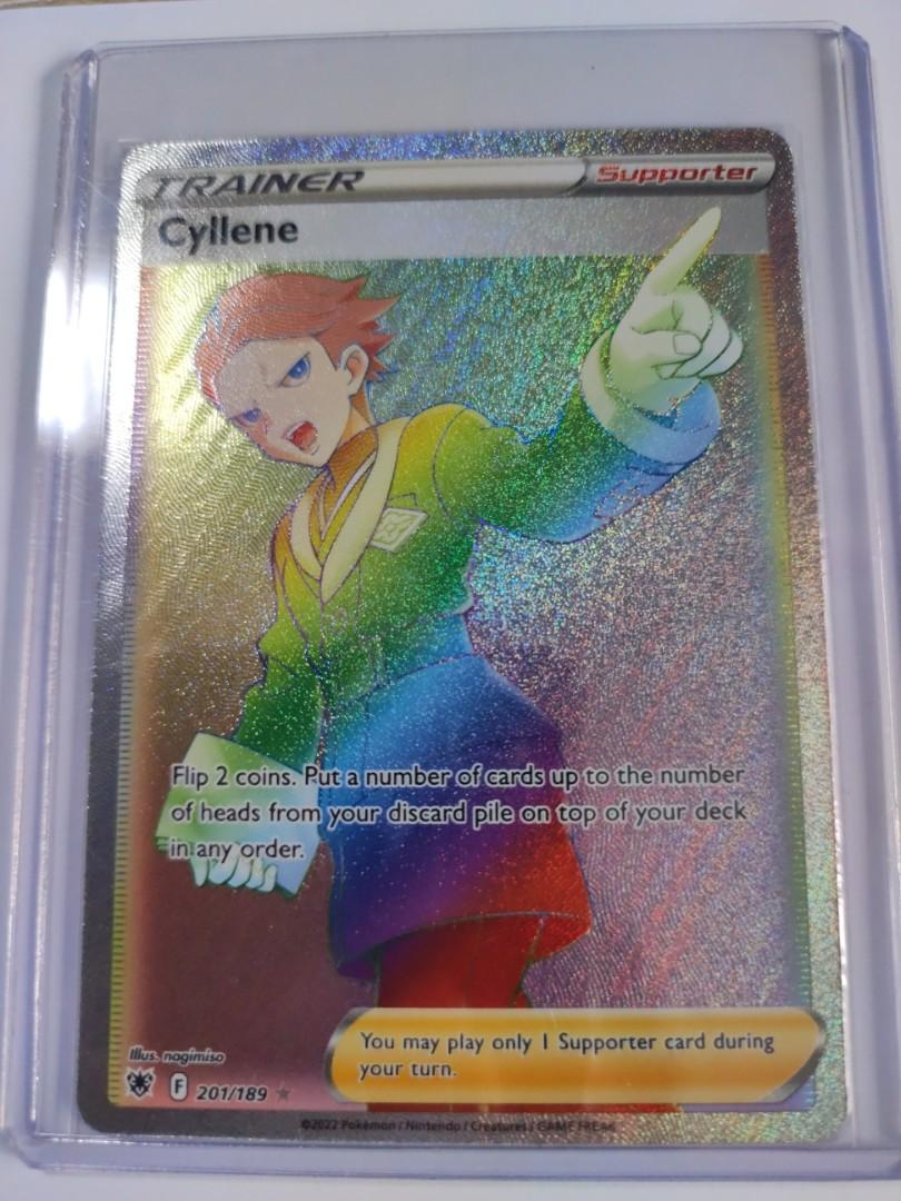 Cyllene Trainer rainbow Holo Astral Radiance Pokemon card, Hobbies ...
