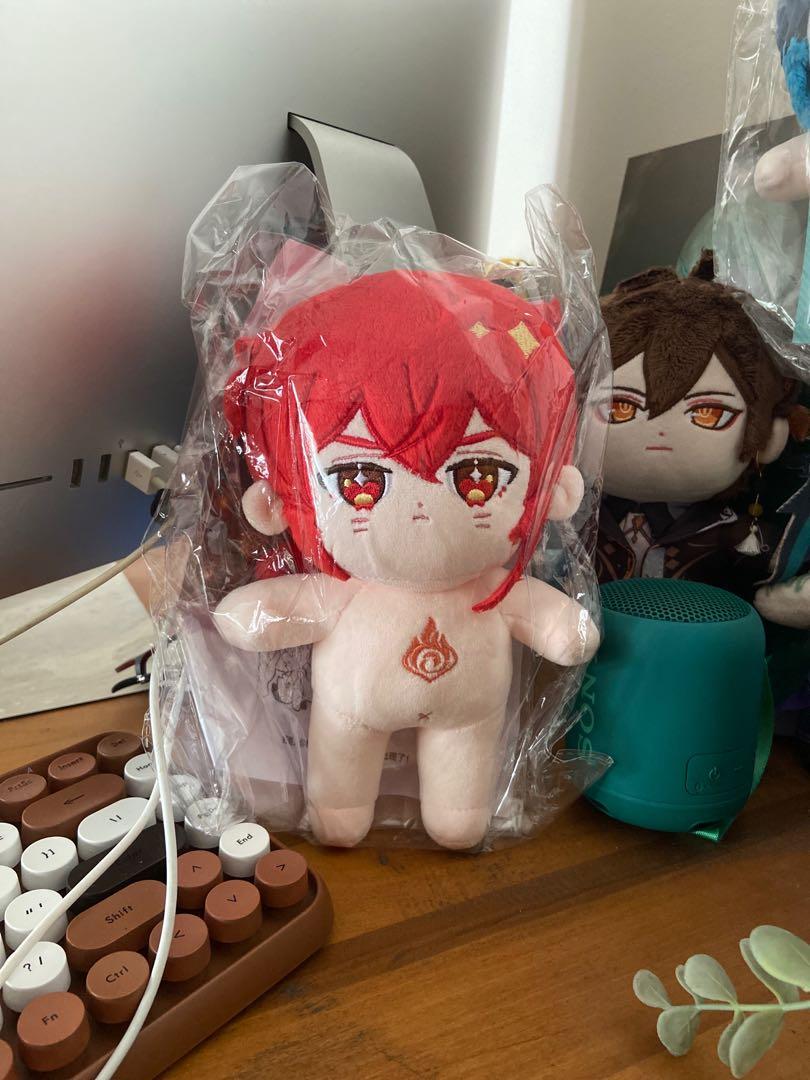 Diluc Genshin Impact Doll/plush (Omodoki) on hand, Hobbies & Toys, Toys ...