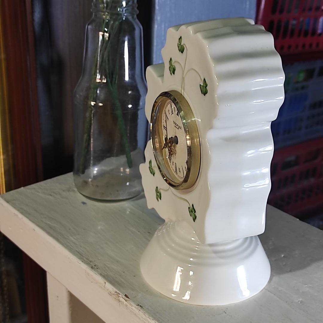 Donegal Parian China table top clock desk clock Emerald Isle clock ...