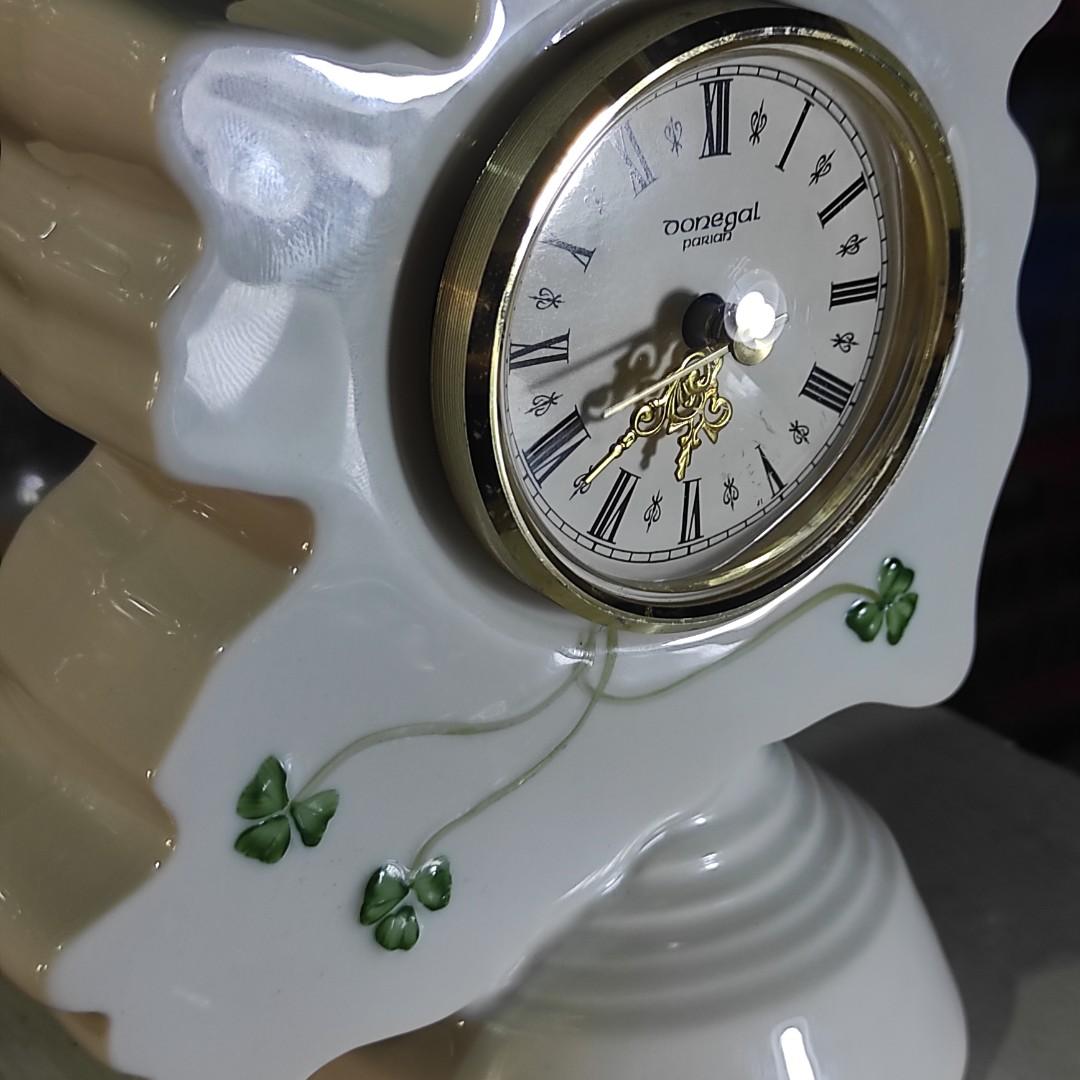 Donegal Parian China table top clock desk clock Emerald Isle clock ...