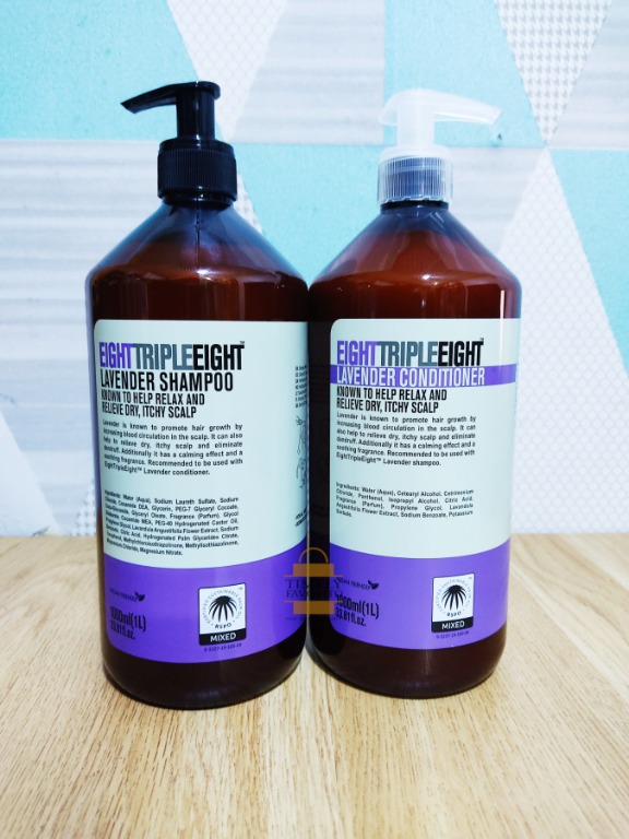 Eight Triple Eight Lavender Shampoo/Conditioner 1L, Beauty & Personal ...