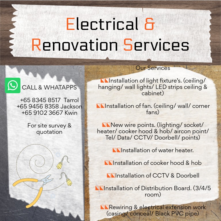 Electrical Services, Home Services, Renovations on Carousell