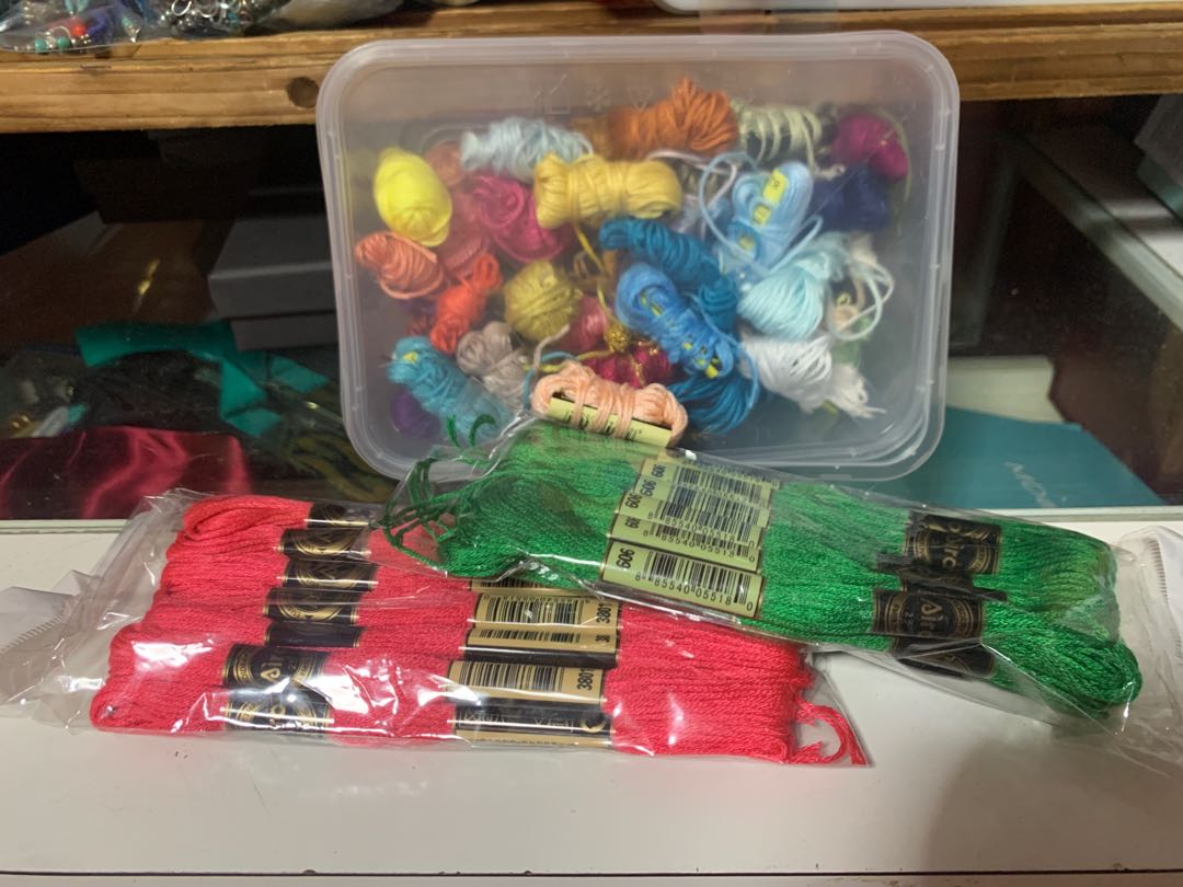 Embroidery threads, DIY colourful threads, Hobbies & Toys, Stationery ...