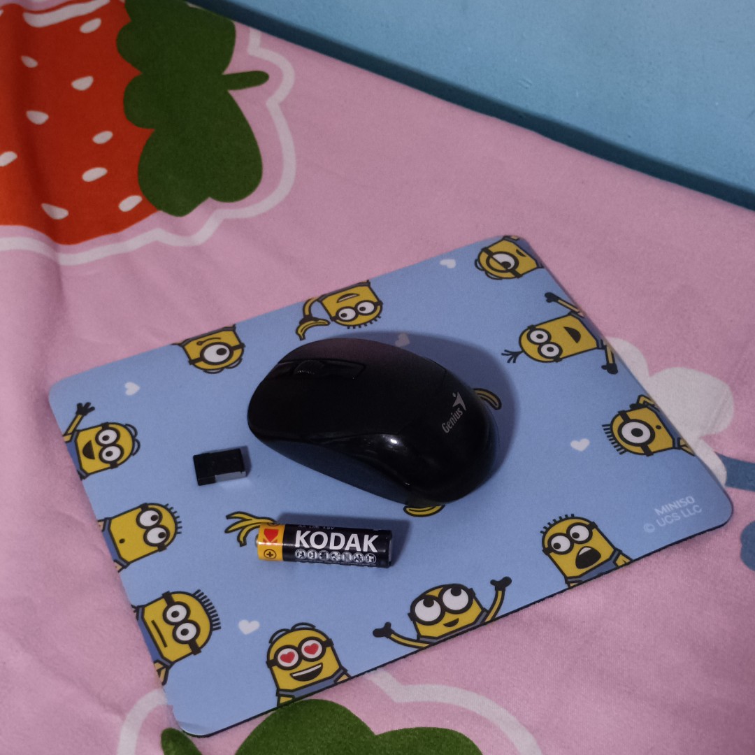 Genius mouse + miniso mouse pad, Computers & Tech, Parts & Accessories ...