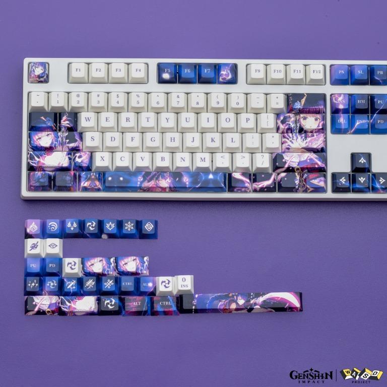Genshin Impact Raiden Shogun Keycap Set | PBT Dye Sub | Cherry Profile ...