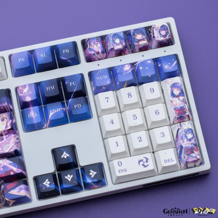 Genshin Impact Raiden Shogun Keycap Set | PBT Dye Sub | Cherry Profile ...