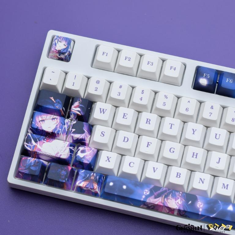 Genshin Impact Raiden Shogun Keycap Set | PBT Dye Sub | Cherry Profile ...