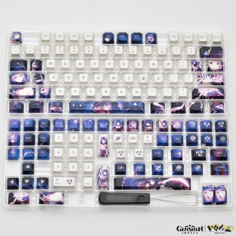 Genshin Impact Raiden Shogun Keycap Set | PBT Dye Sub | Cherry Profile ...
