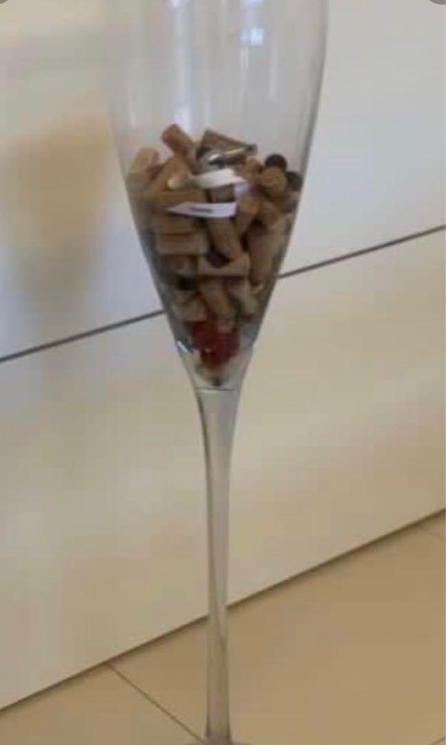 Giant display flute glass- 1 meter tall, Furniture & Home Living, Home ...