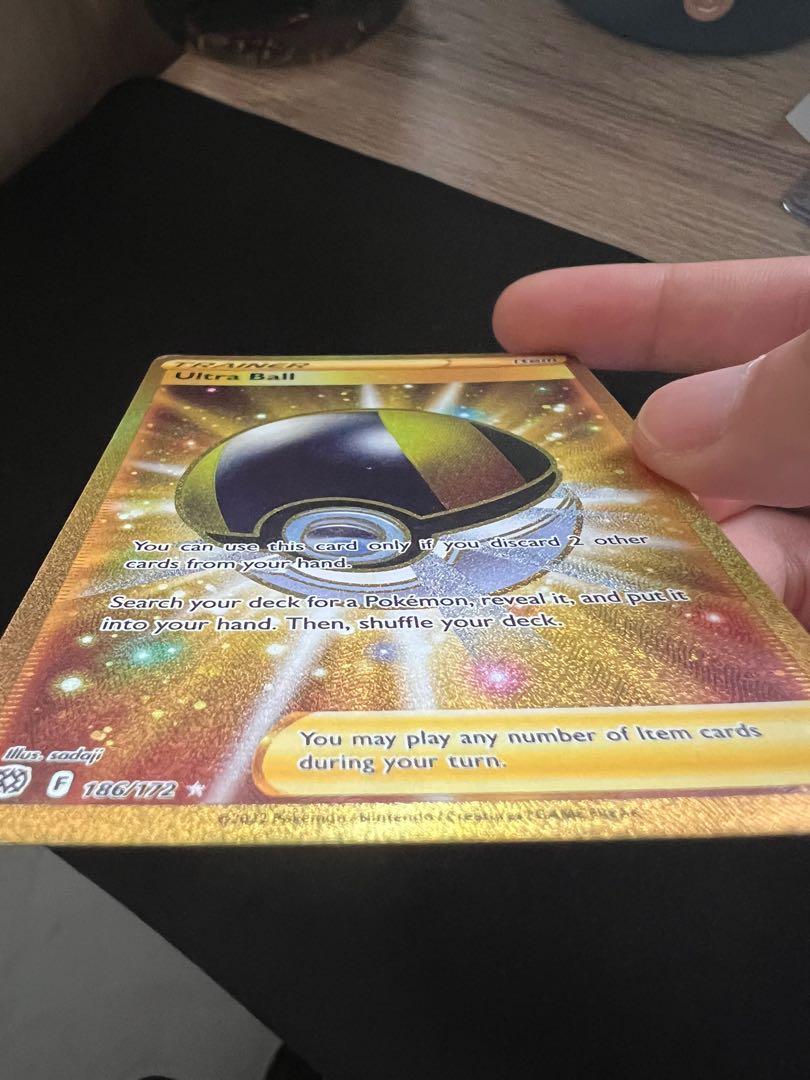 Gold Ultra Ball 186/172 Pokemon, Hobbies & Toys, Toys & Games on Carousell