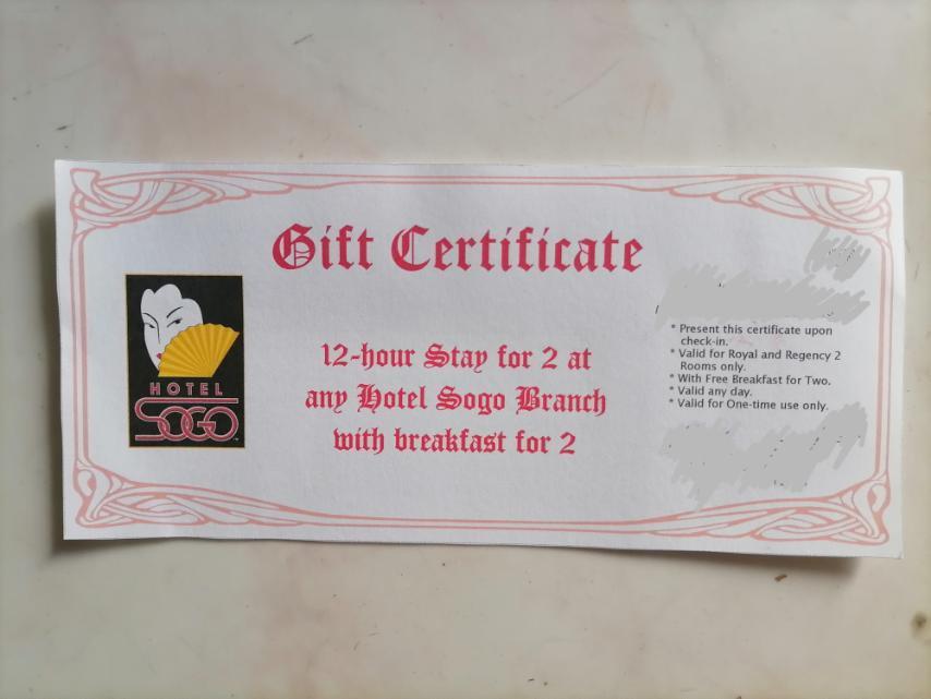 Hotel Sogo Regency Room Stay for 2 with Breakfast Voucher, Tickets ...