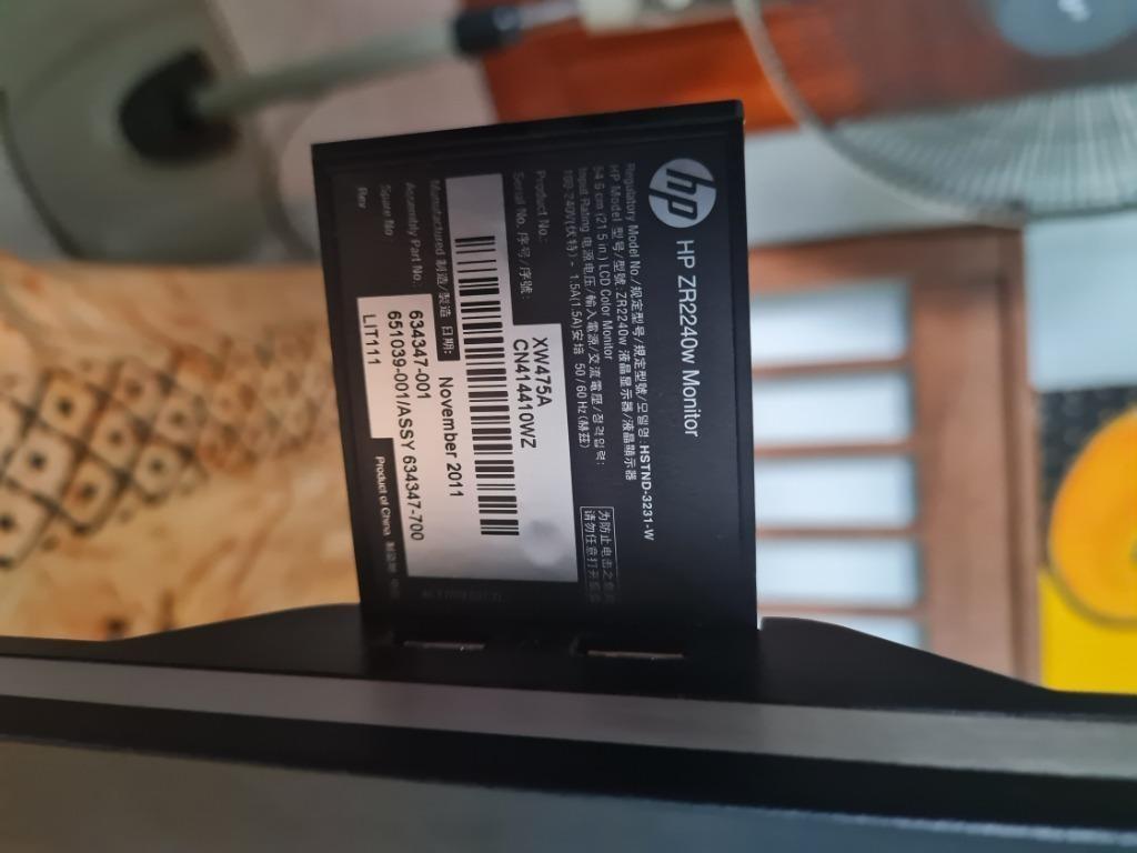 HP ZR2240w Computer Monitor IPS LED 1920x1080p USB Hub and Fully ...