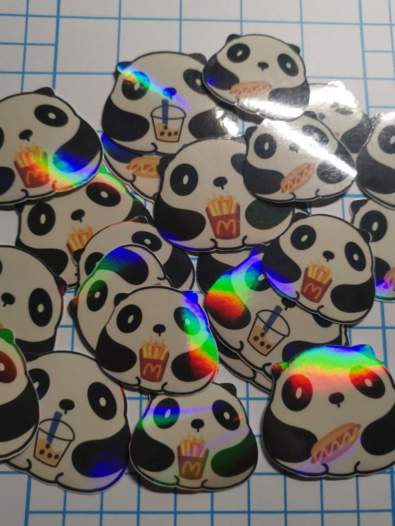 Hungry Food Panda Stickers | laptop tumbler decal, Hobbies & Toys ...