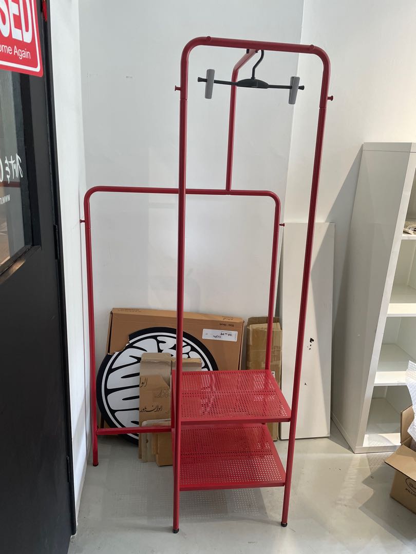 Ikea nikkedy red rack, Furniture & Home Living, Furniture, Shelves ...