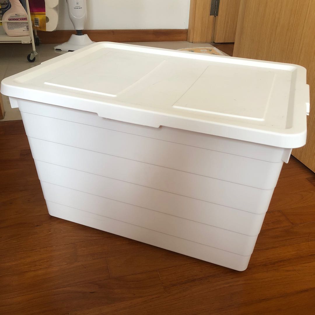 IKEA sockerbit storage box with lid, Furniture & Home Living, Home ...