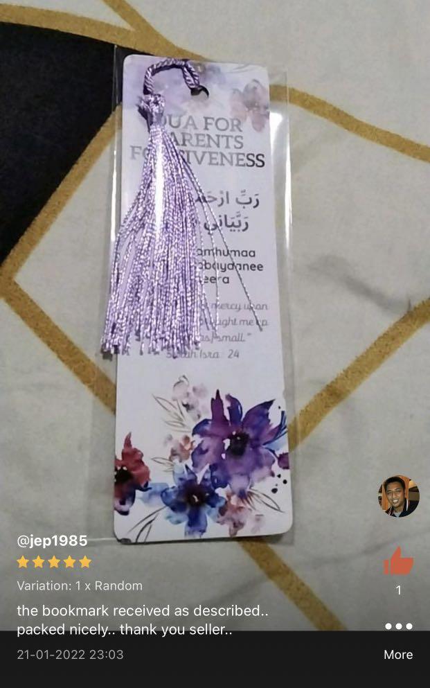 Islamic Dua Doa Quran Bookmark with Tassels | Door Gifts | Favours ...