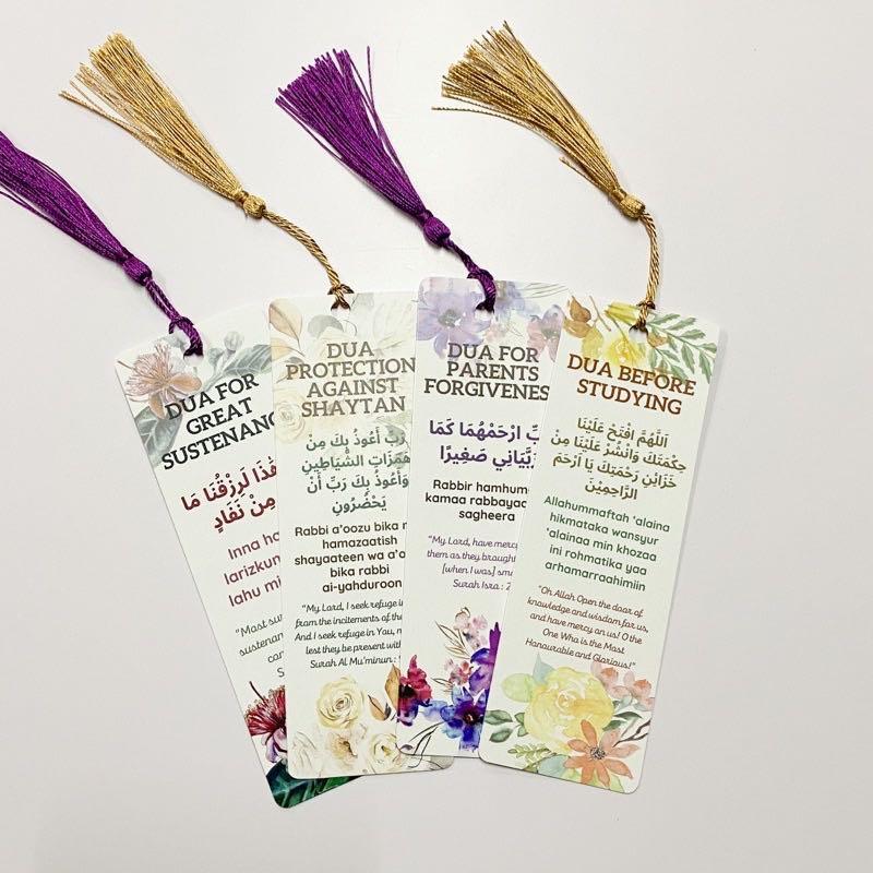 Islamic Dua Doa Quran Bookmark with Tassels | Door Gifts | Favours ...