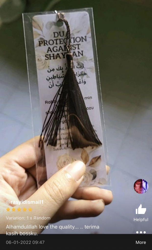 Islamic Dua Doa Quran Bookmark with Tassels | Door Gifts | Favours ...