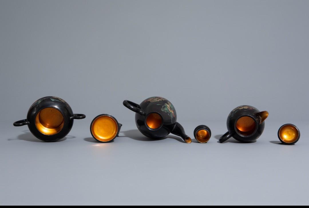 Lacquer Chinese tea set, Hobbies & Toys, Memorabilia & Collectibles ...