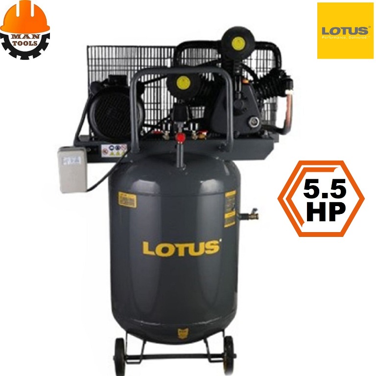 Lotus Air Compressor 5.5HP 200L Belt Type Vertical (LT55LK-BD200V ...