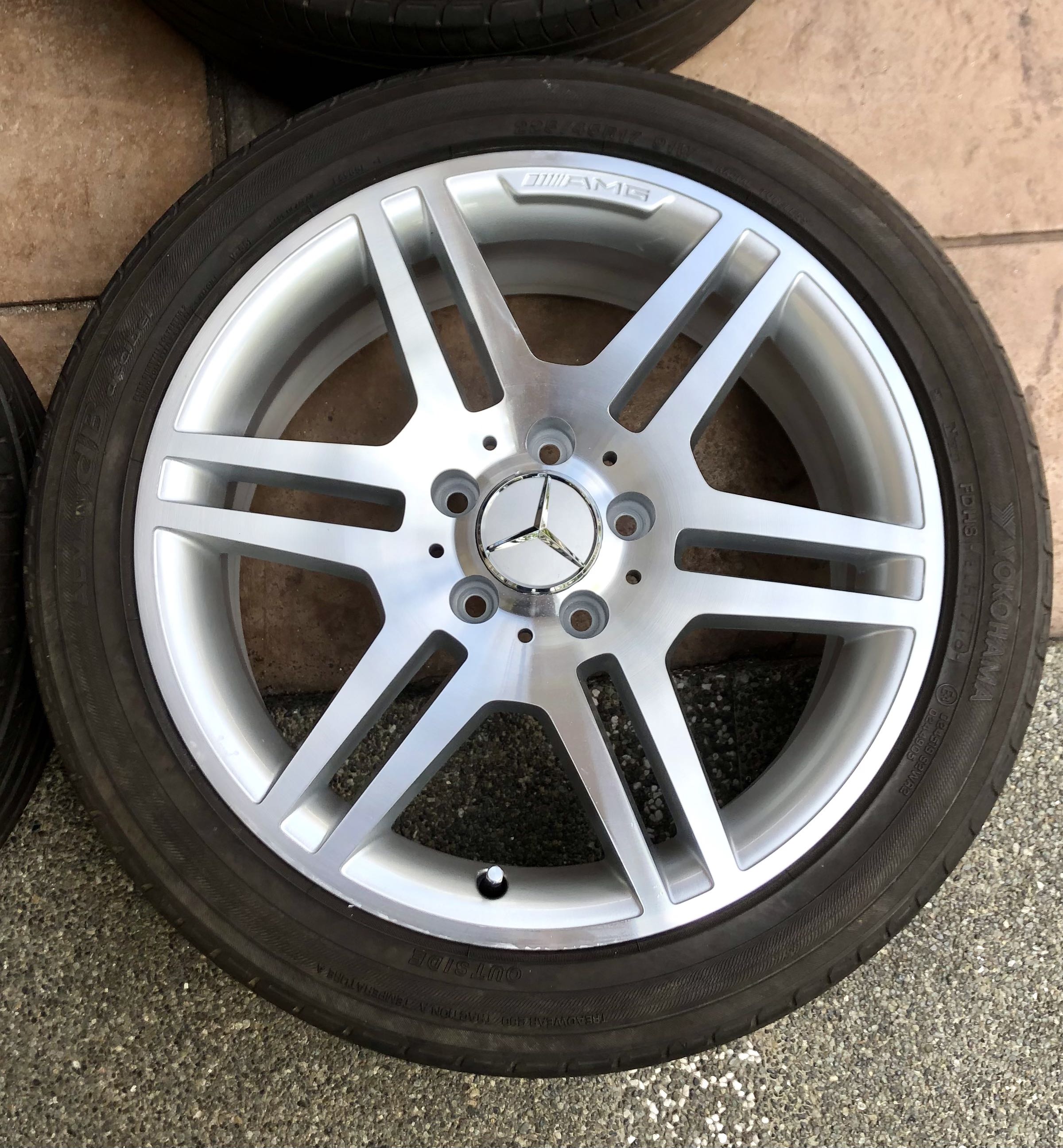 Mercedes AMG original 17 staggered rims, Auto Accessories on Carousell