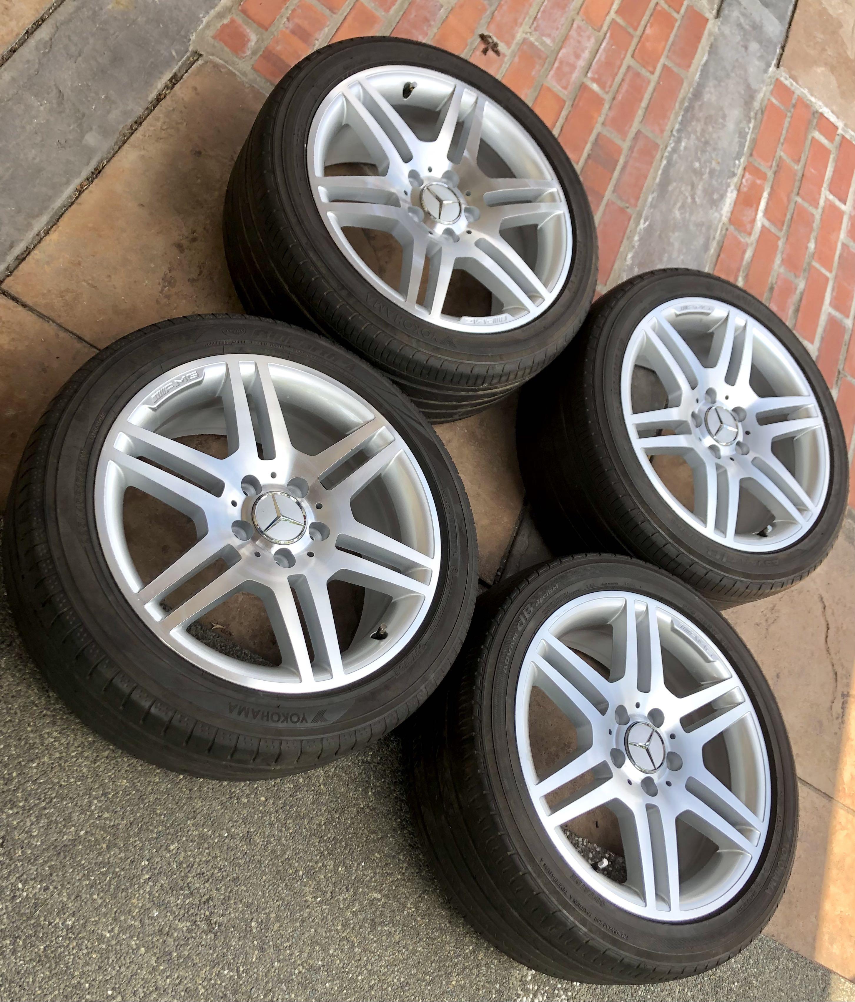 Mercedes AMG original 17 staggered rims, Auto Accessories on Carousell