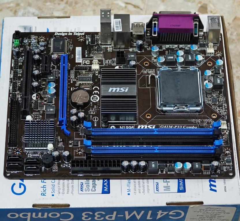 MSI G41M-P33 Motherboard (MS-7592 Ver 7.1), Computers & Tech, Parts ...