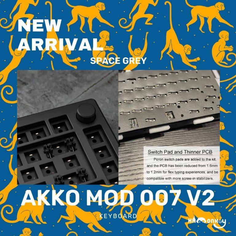 NEW AKKO Mod007 v2 Pearl White Gasket Mount Barebones Mechanical ...