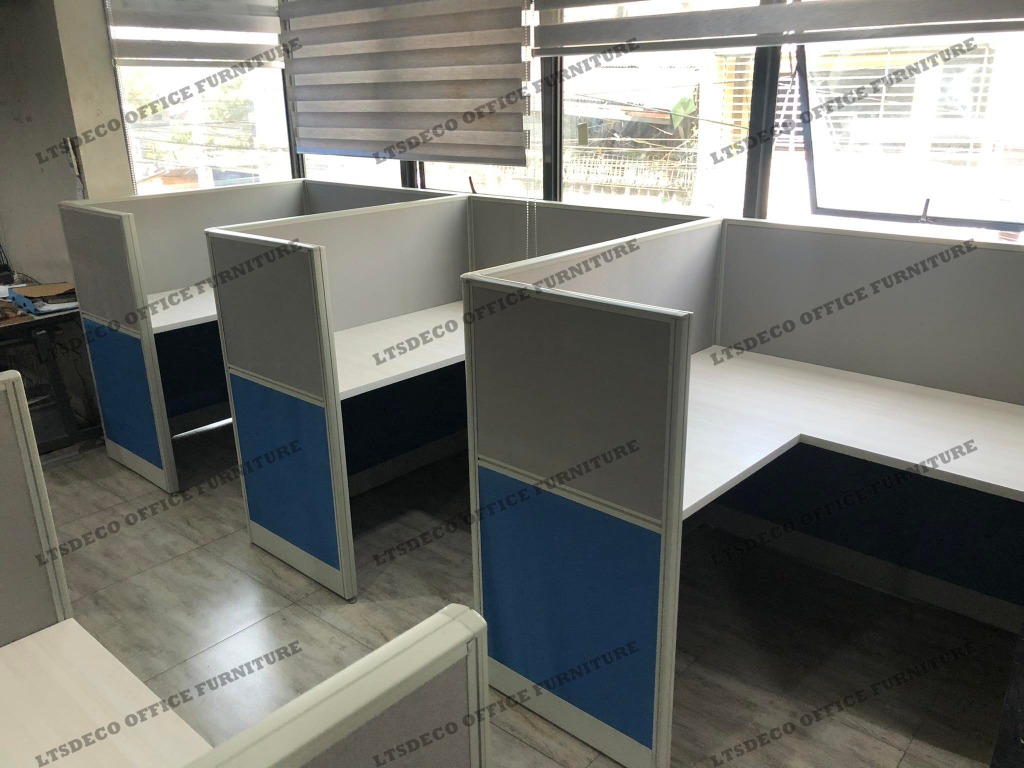 OFFICE PARTITION L-SHAPE MODULAR TABLE FURNITURE, Furniture & Home ...